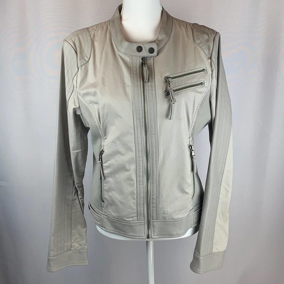 blanc noir | Jackets & Coats | Blanc Noir Vegan Leather Ribbed Sides Moto Biker Jacket | Poshmark